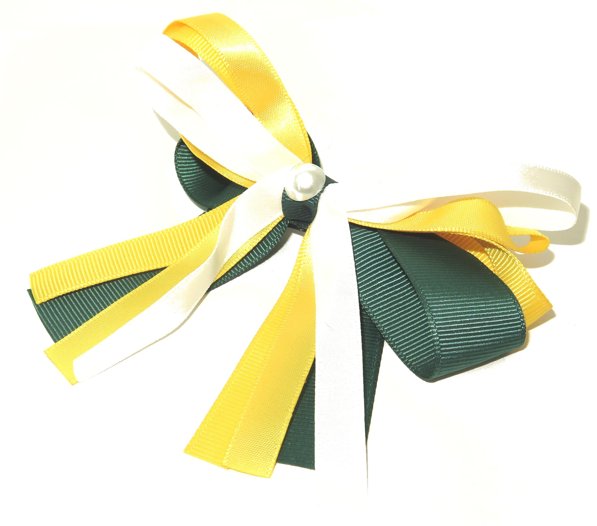 School Colours Hair Accessories Layered Cheer Bow Aussie - Combo School ...