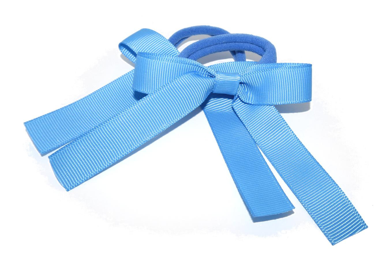 School Colours Hair Accessories Pony Bows Sky Blue - Sky Blue Hair ...
