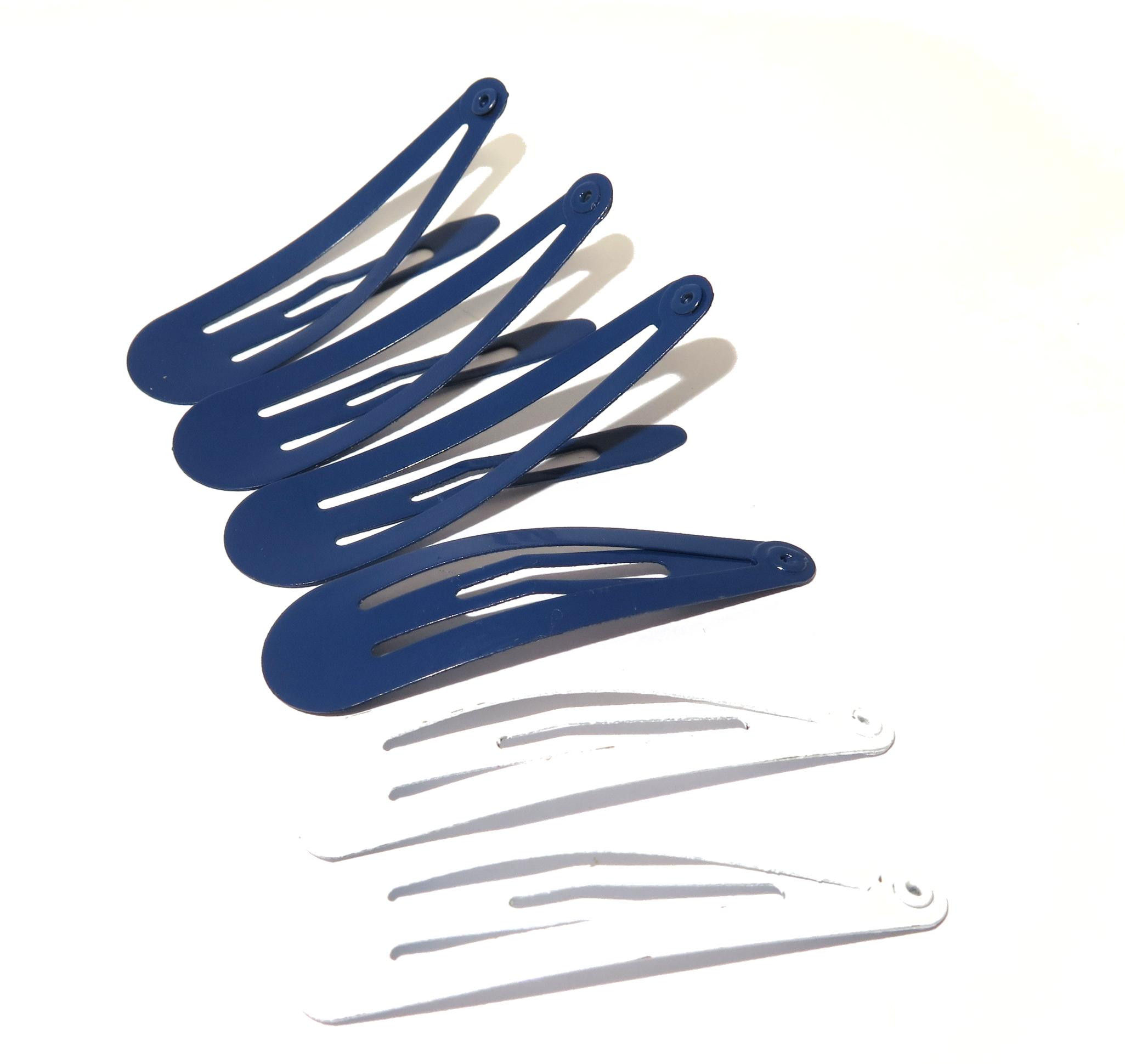 School Colours Hair Accessories School Snap Navy Blue White - Combo ...